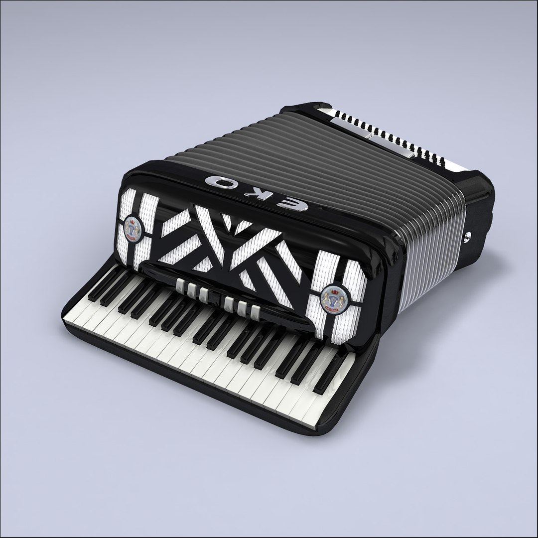 3d Accordion Keyboard Model