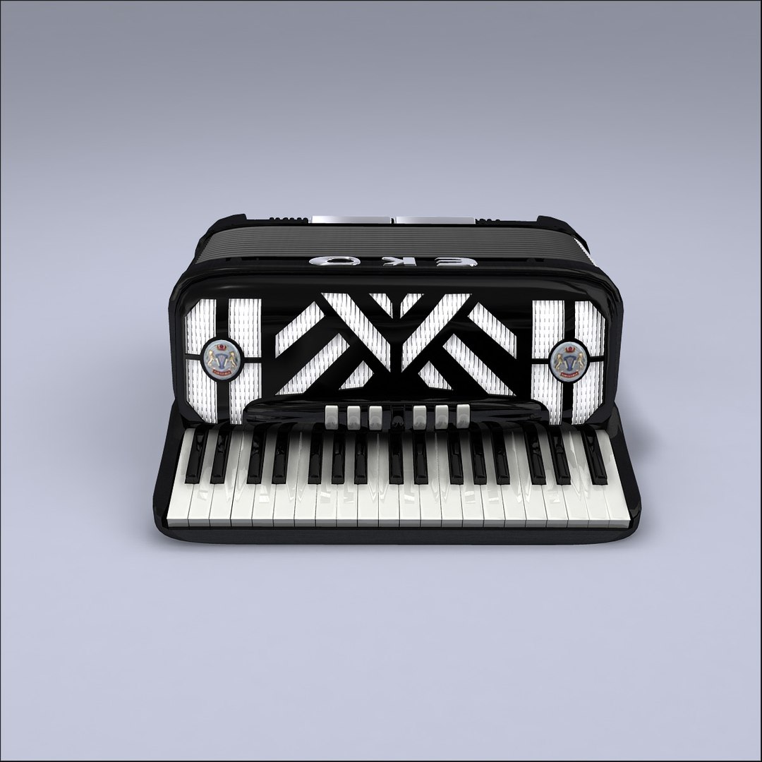 3d Accordion Keyboard Model