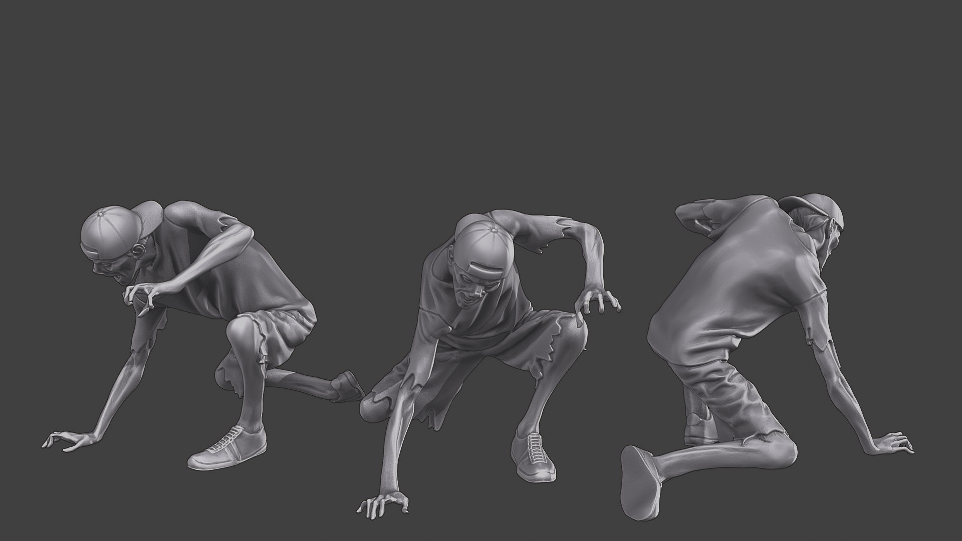 Casual Zombie CZ3 Pack 1 Model - TurboSquid 1976696