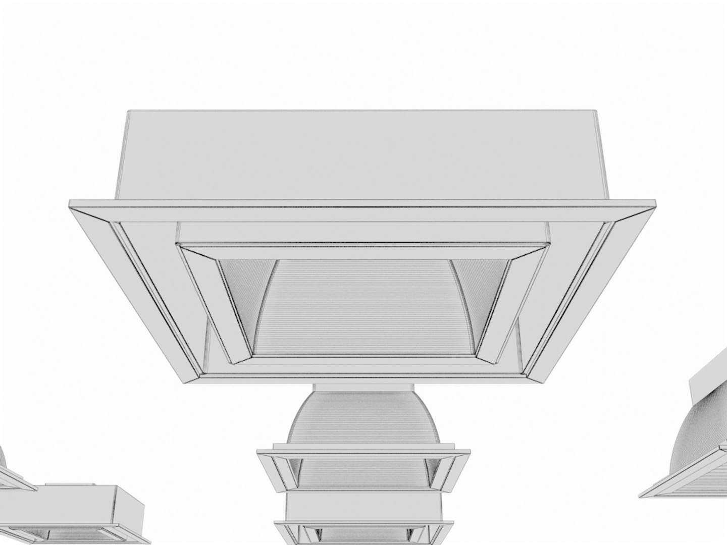 3d Model Erco Quintessence Square Recessed