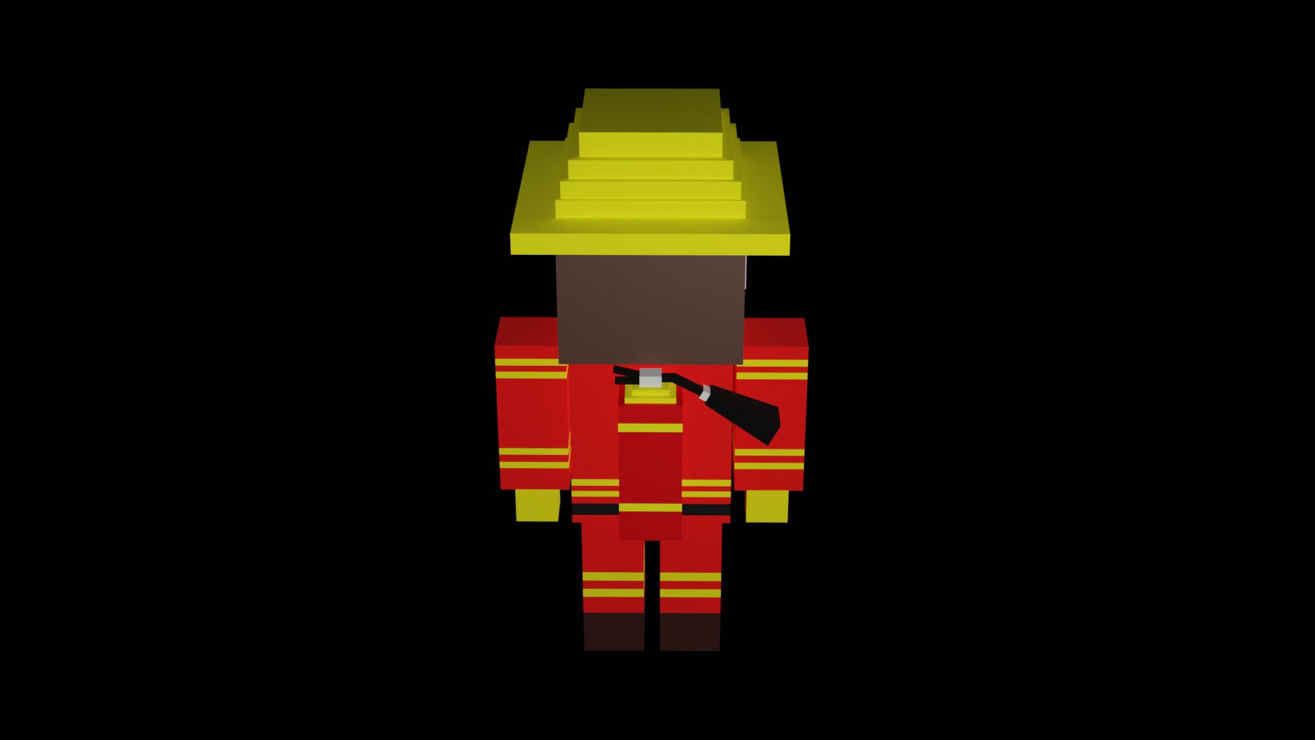 3D Low Poly Firefighter - TurboSquid 2106273