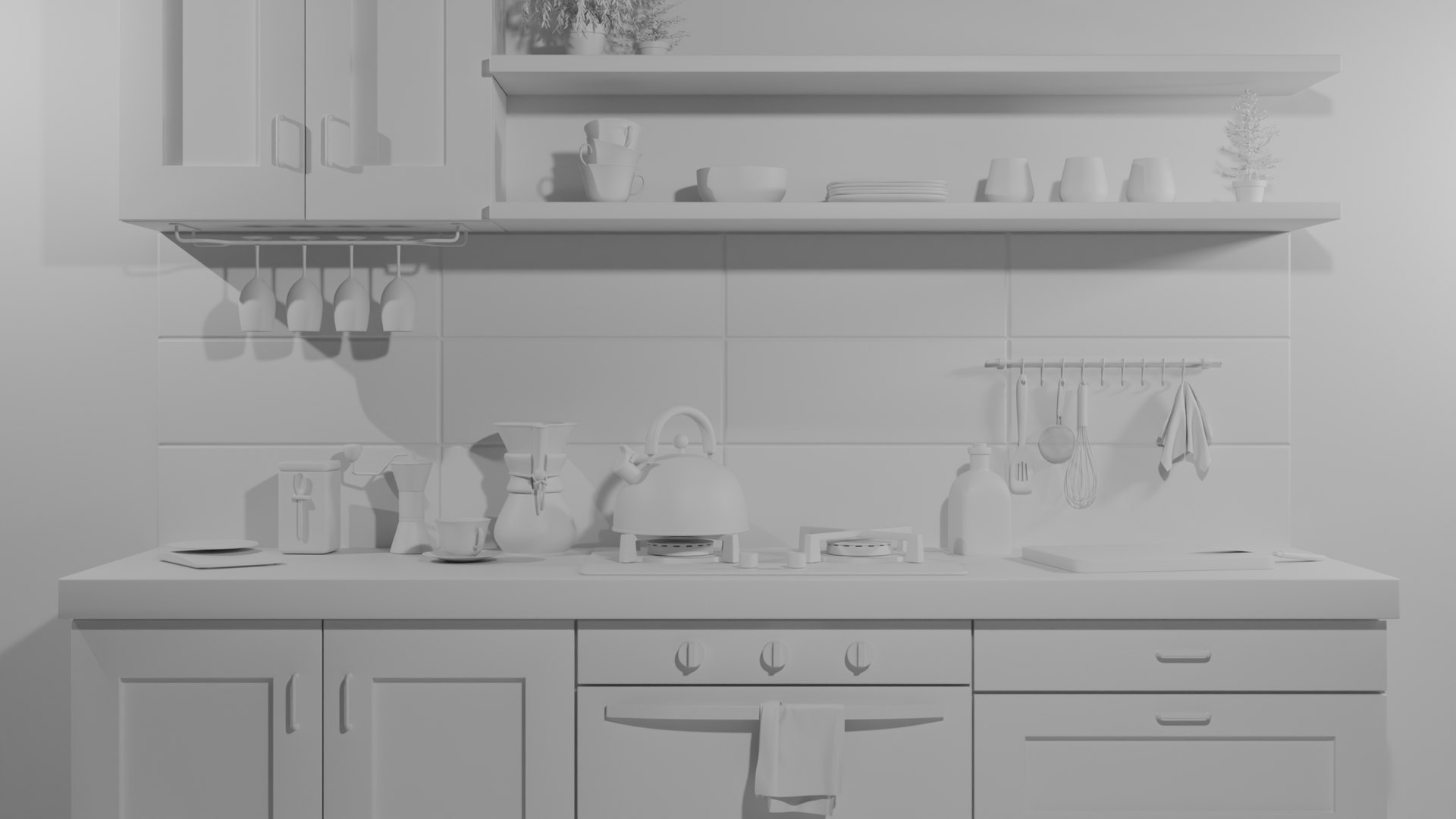 Free 3D Kitchen Scene With Furniture - TurboSquid 2284767