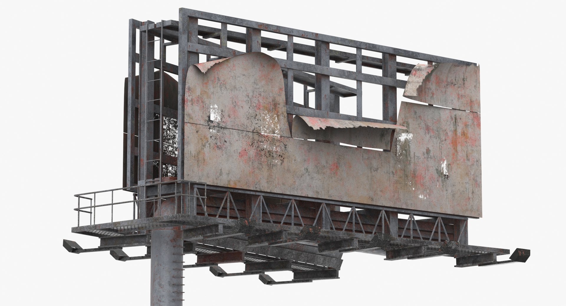 Regular Billboard 04 Damaged 3D - TurboSquid 1893526