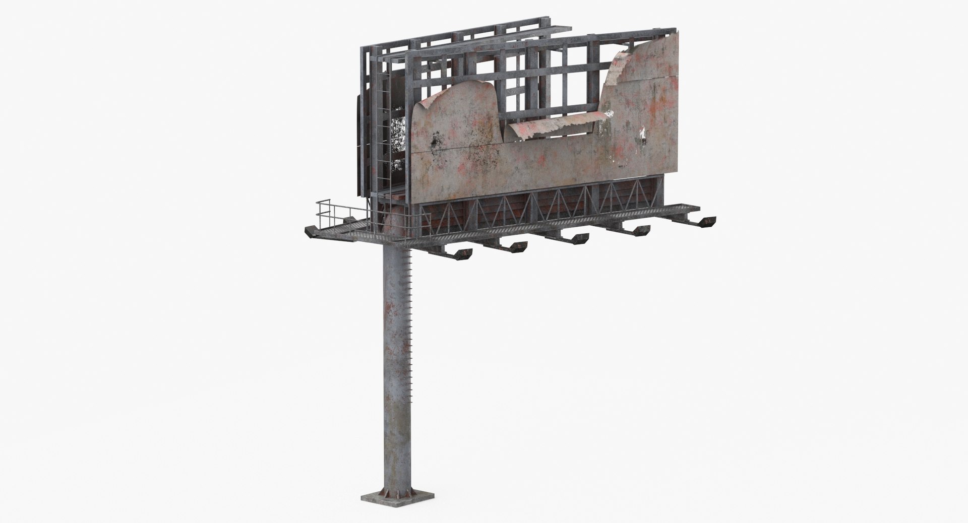 Regular Billboard 04 Damaged 3D - TurboSquid 1893526