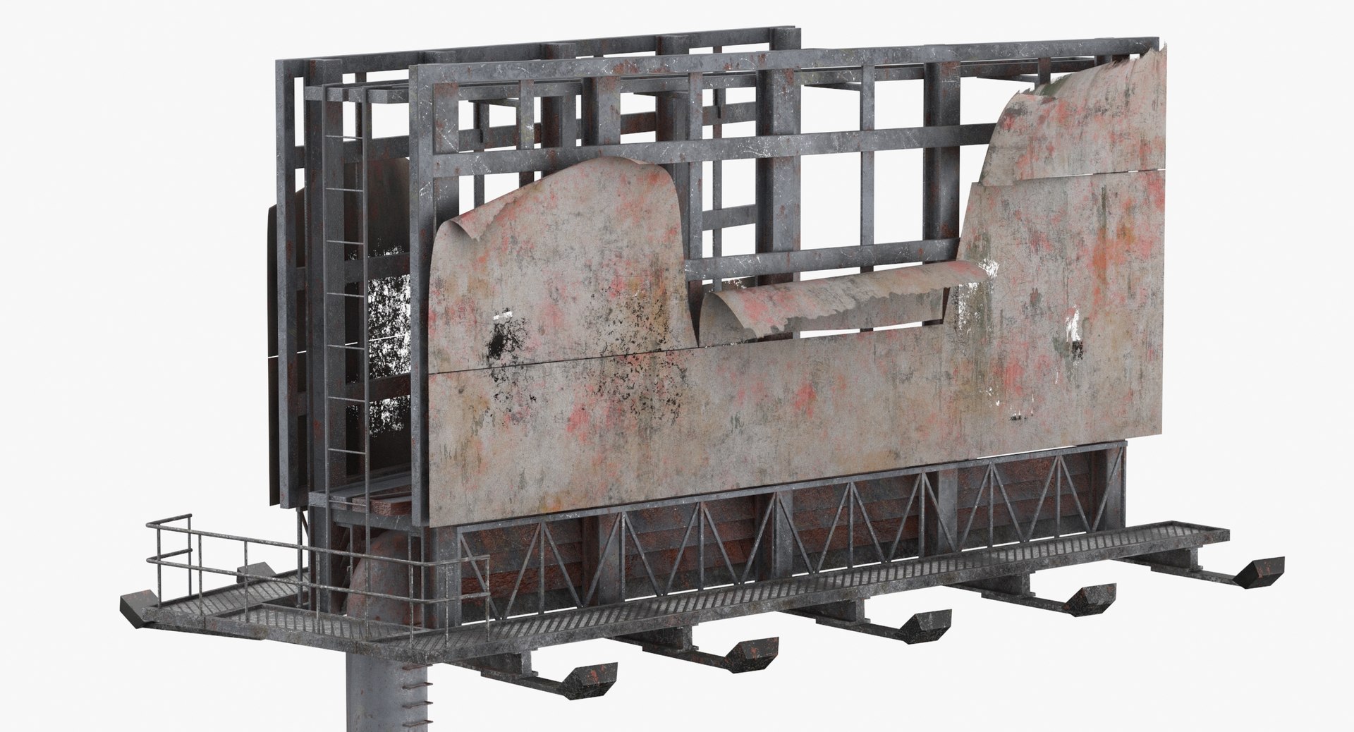 Regular Billboard 04 Damaged 3D - TurboSquid 1893526