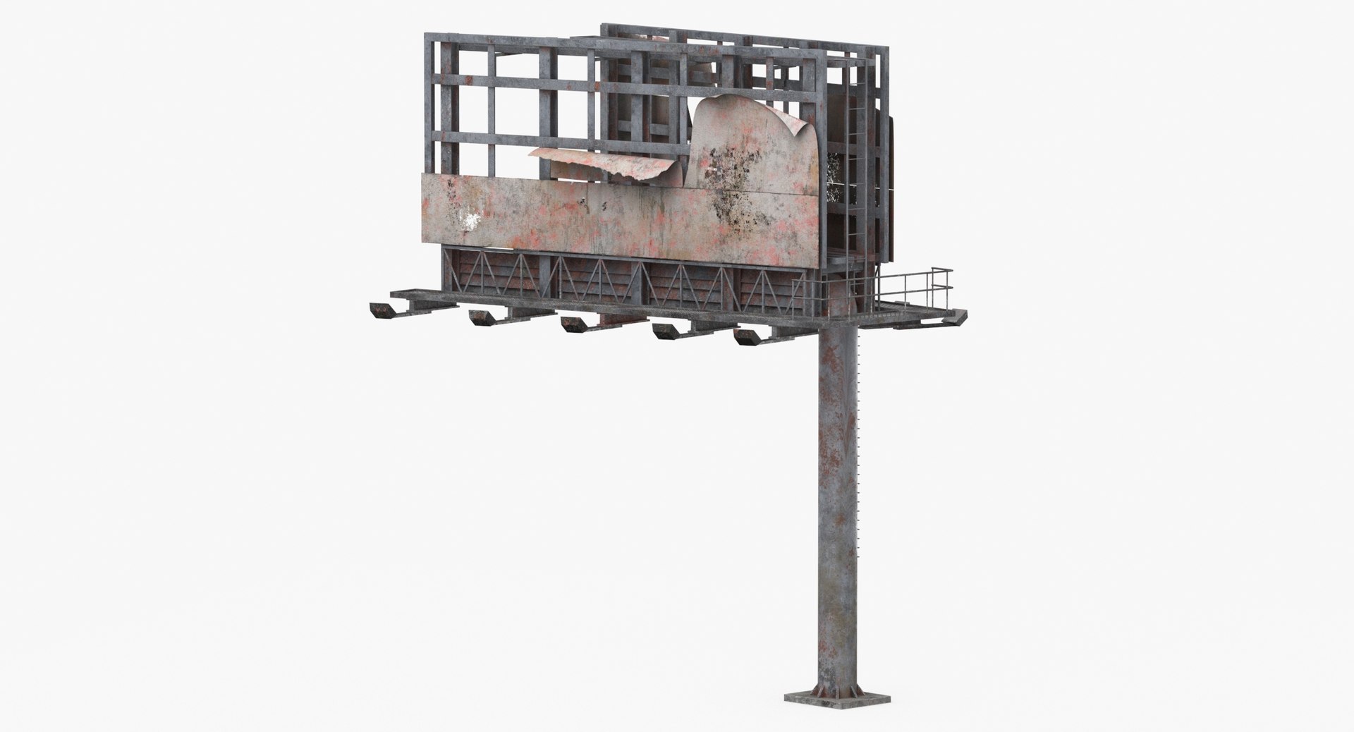 Regular Billboard 04 Damaged 3D - TurboSquid 1893526