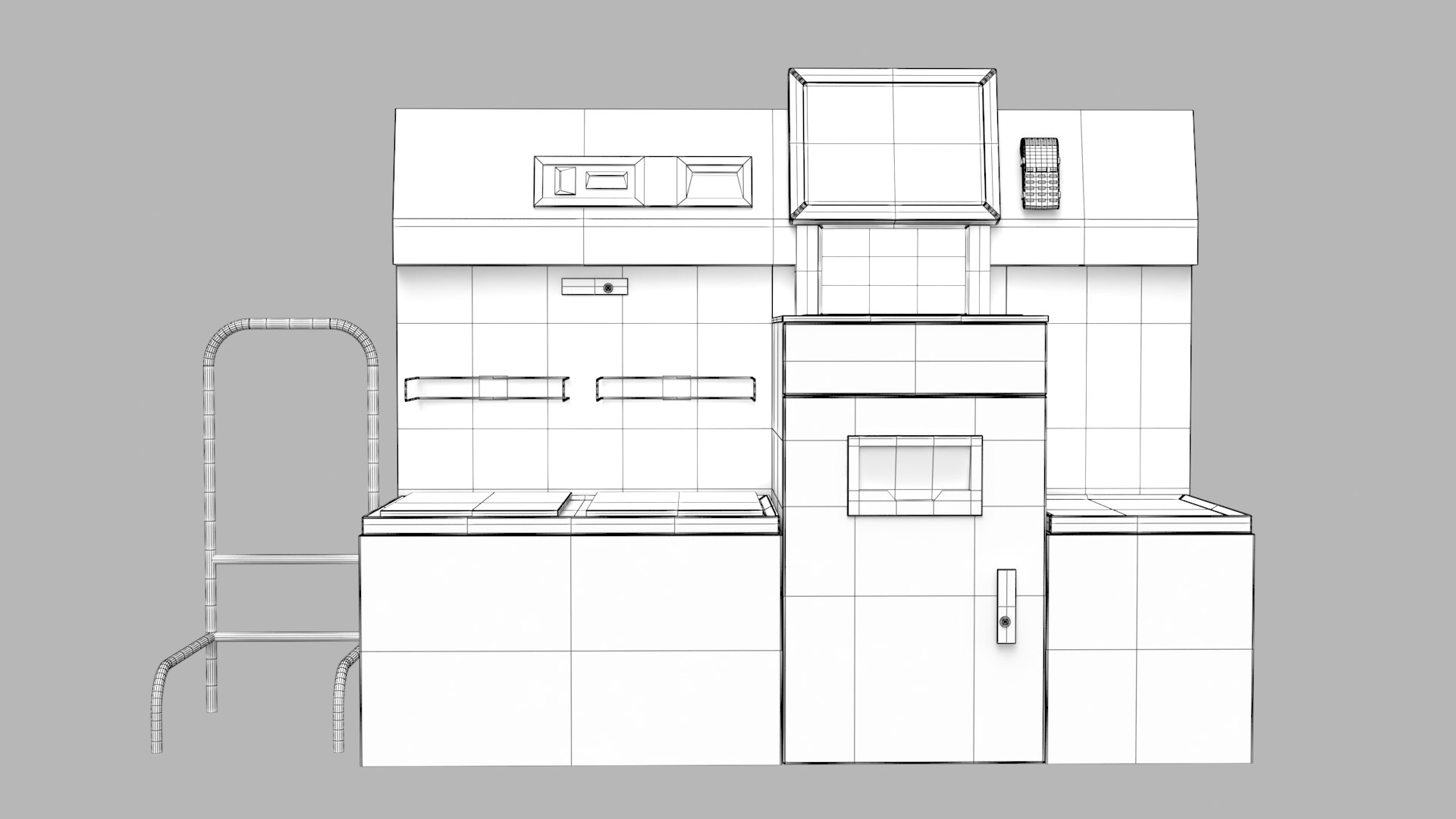 Self Service Checkout 3D Model - TurboSquid 2031460