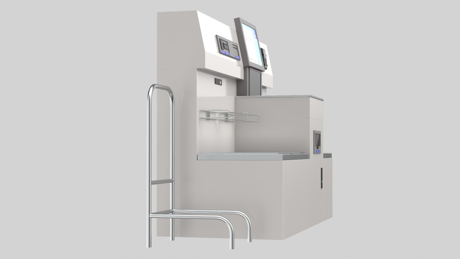 Self Service Checkout 3D Model - TurboSquid 2031460