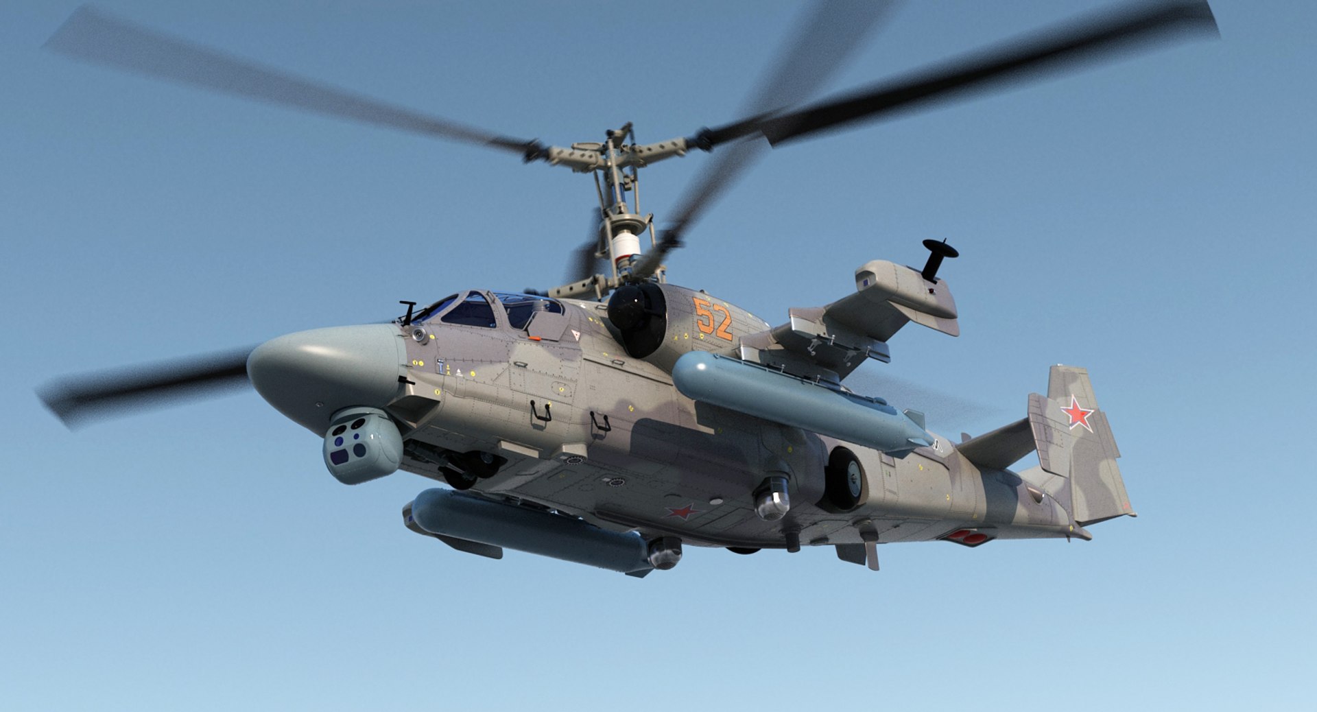 Attack Helicopter Ka52 Black Model - TurboSquid 1190657