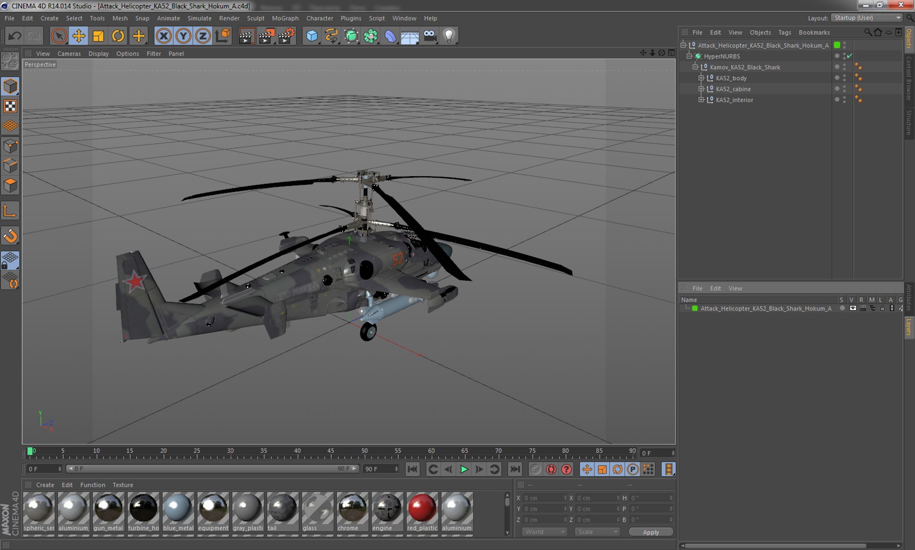 Attack helicopter ka52 black model - TurboSquid 1190657