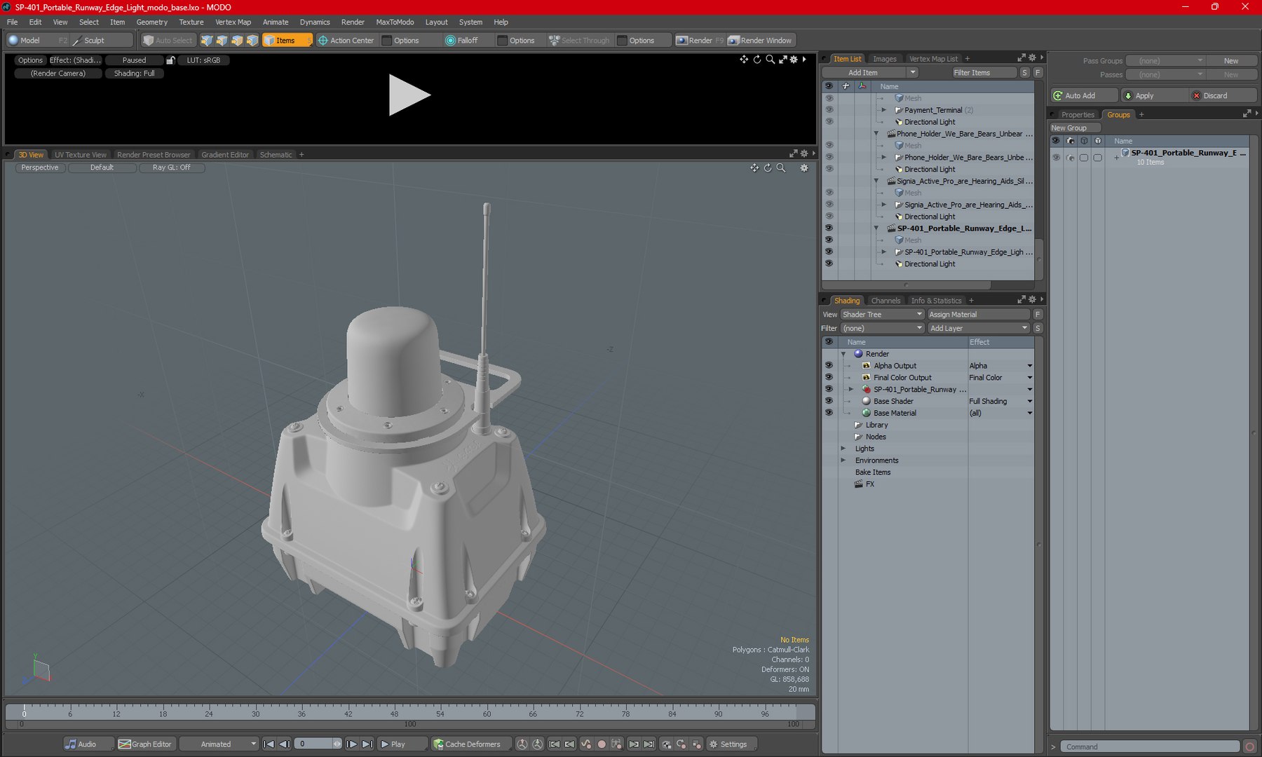 SP-401 Portable Runway Edge Light 3D model - TurboSquid 2054588