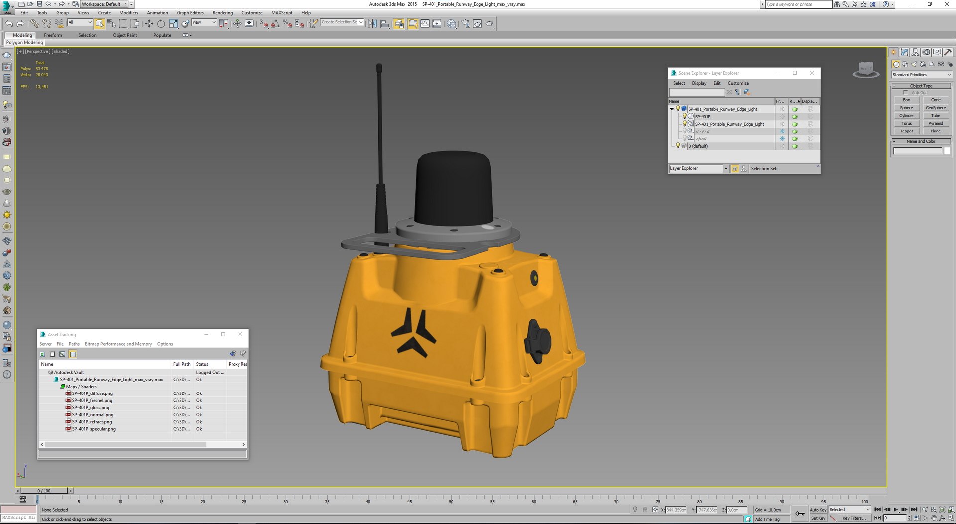 SP-401 Portable Runway Edge Light 3D model - TurboSquid 2054588