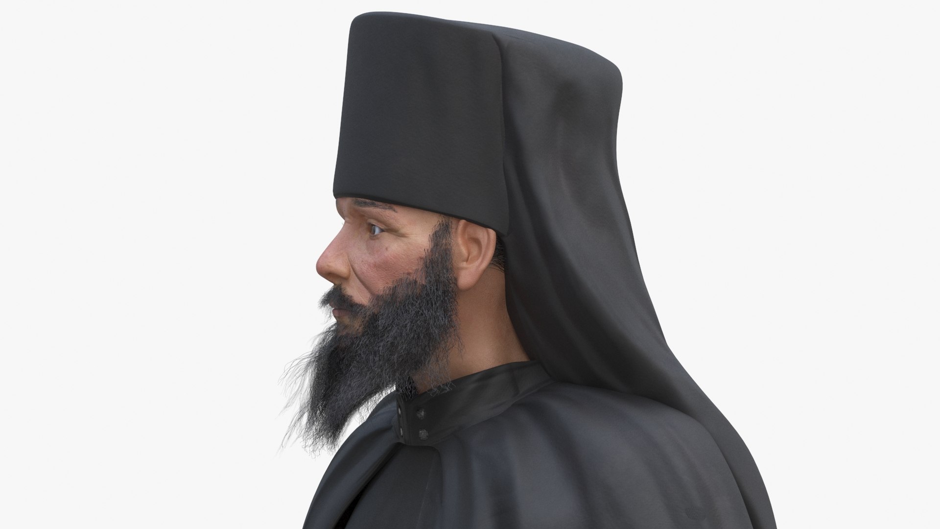 3D Sitting Orthodox Monk Fully Dressed Model - TurboSquid 2314005