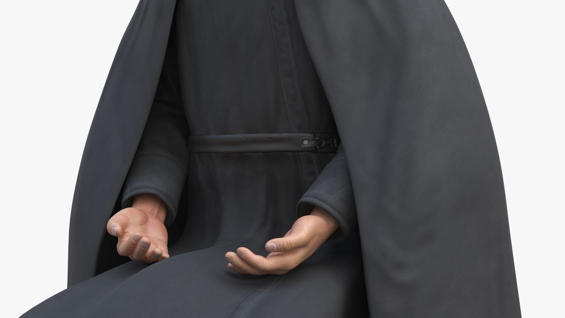 3D Sitting Orthodox Monk Fully Dressed Model - TurboSquid 2314005