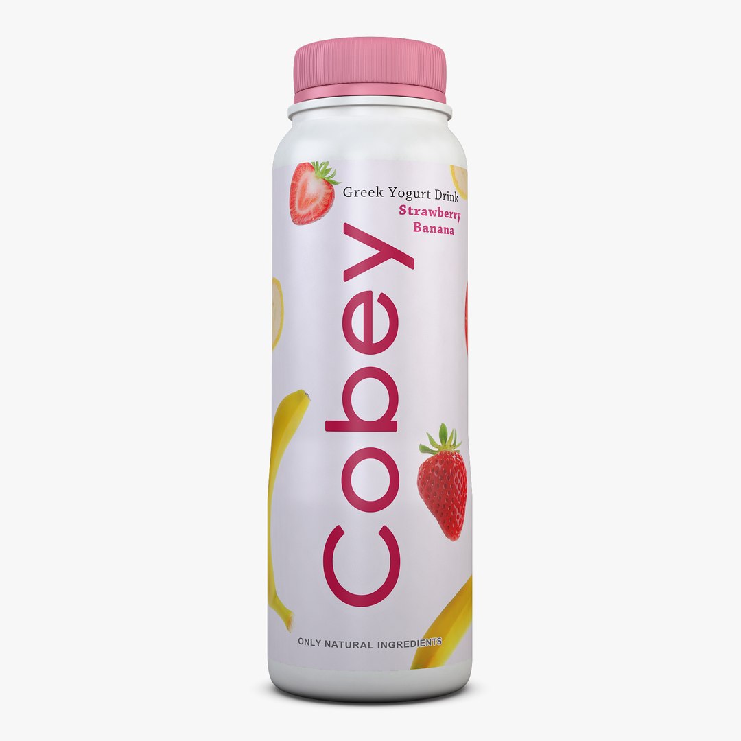 3D Cobey Yogurt Bottle 350ml Simple M 1 Model - TurboSquid 2136428