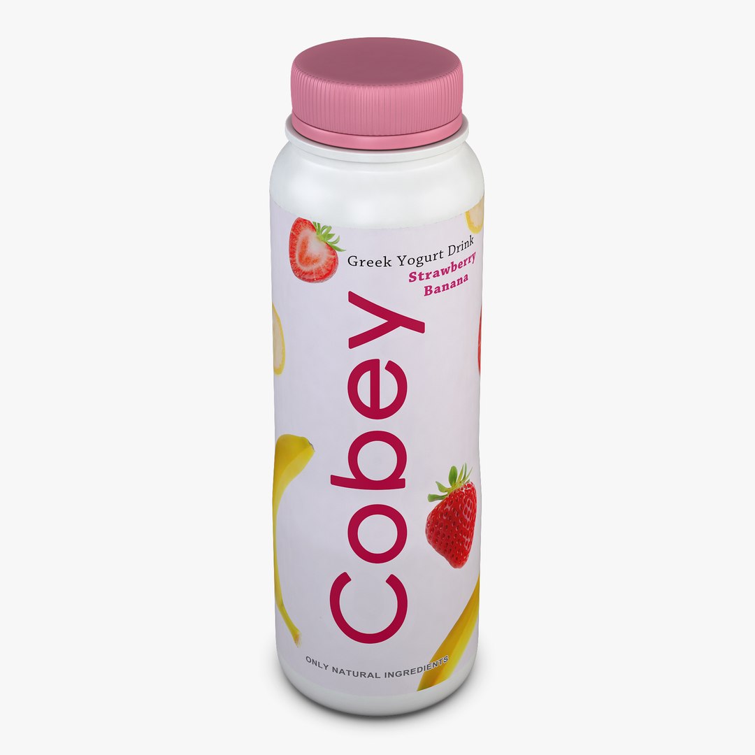3D Cobey Yogurt Bottle 350ml Simple M 1 Model - TurboSquid 2136428