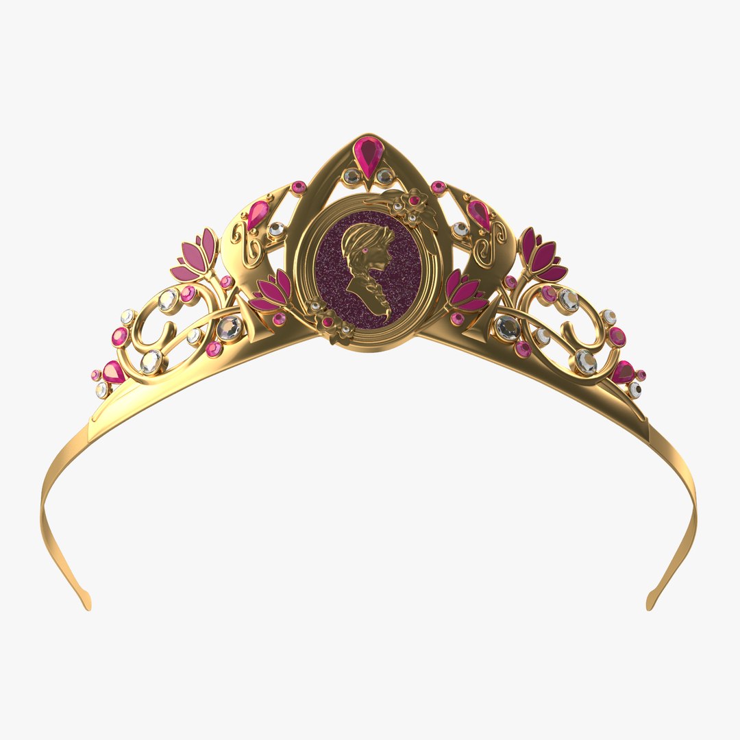 princess tiaras ariel 3d model