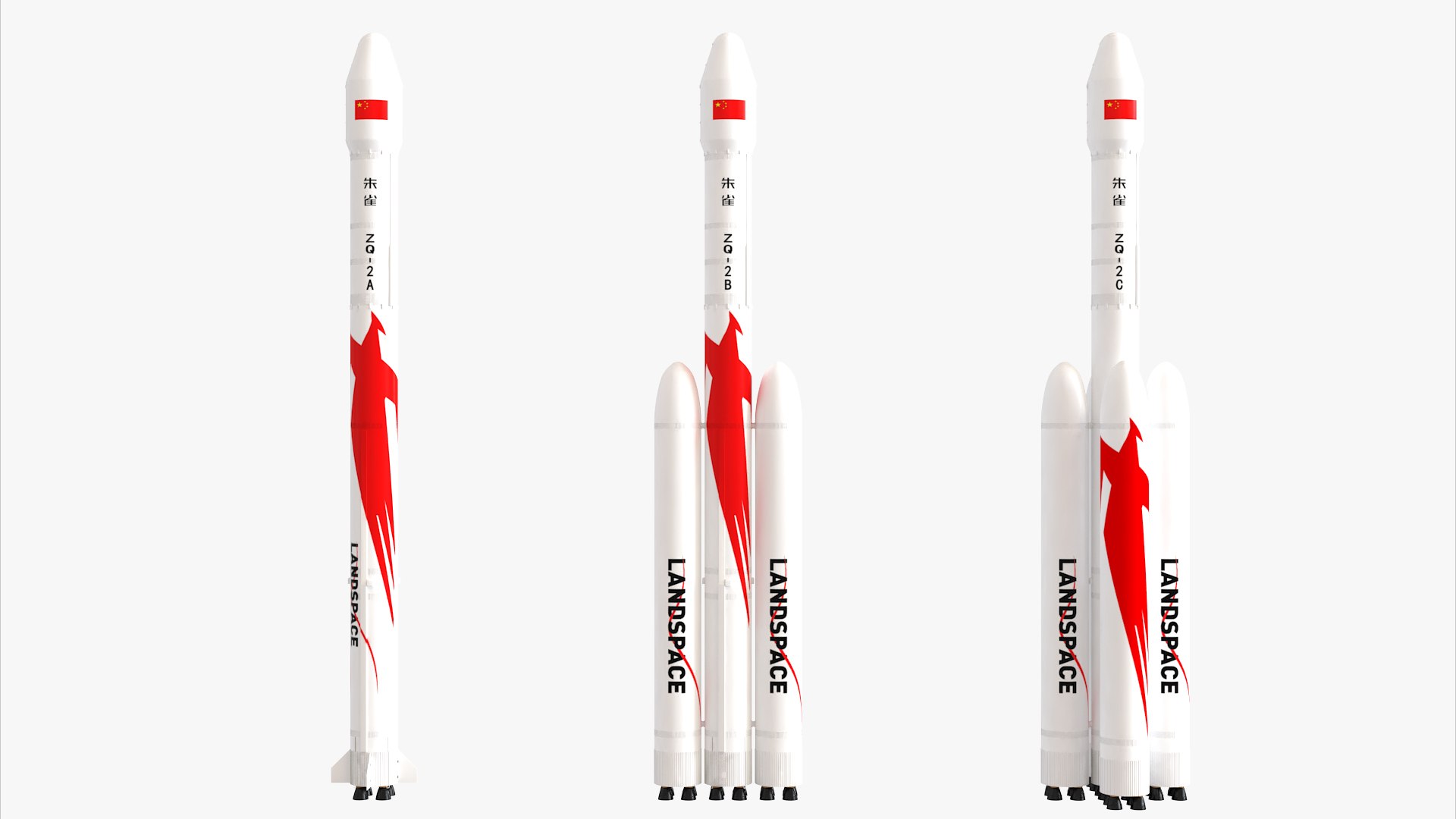 3D Landspace ZQ-1 ZQ-2 ZQ-3 Zhuque Rocket - TurboSquid 2183257