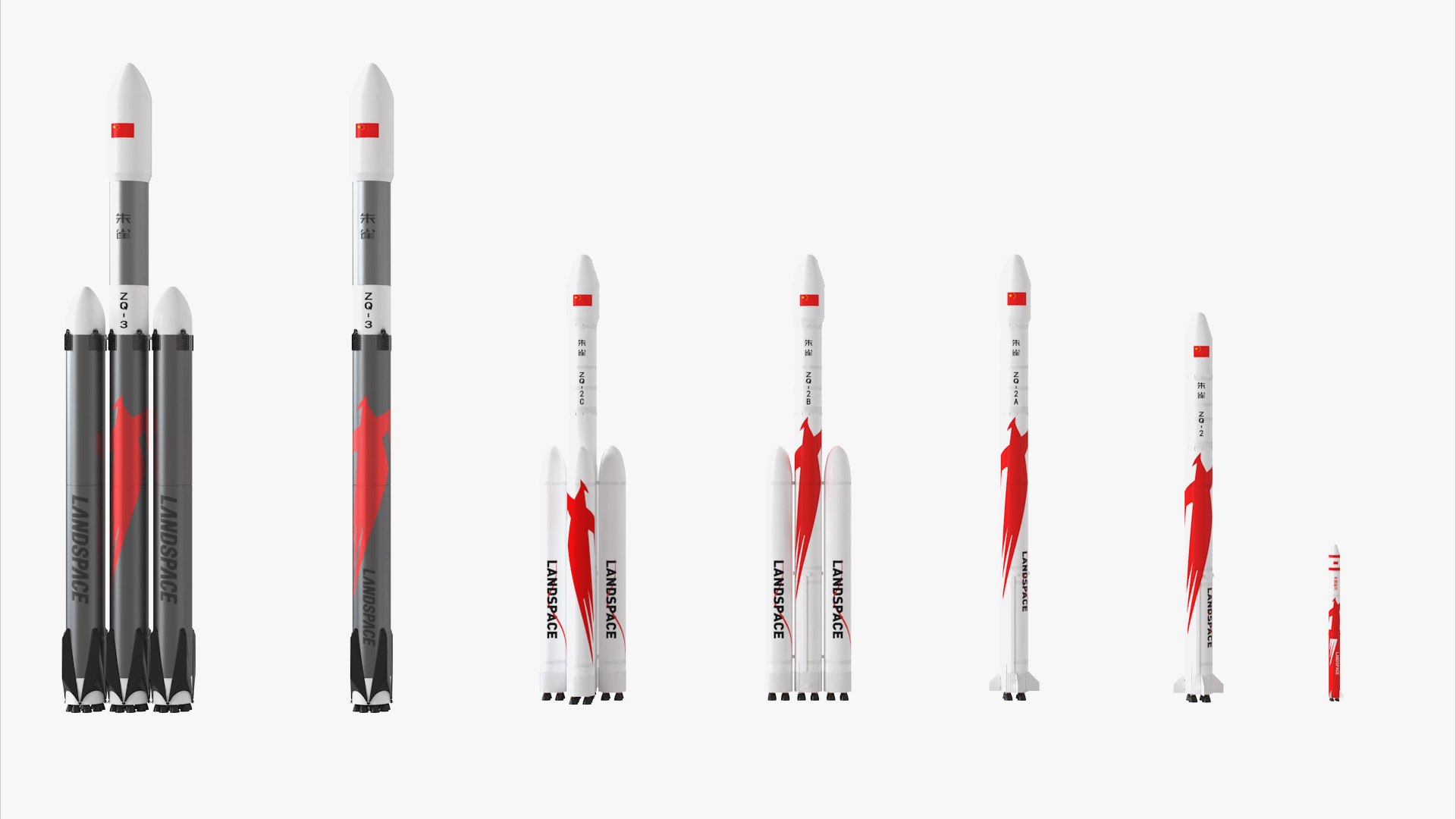 3D Landspace ZQ-1 ZQ-2 ZQ-3 Zhuque Rocket - TurboSquid 2183257