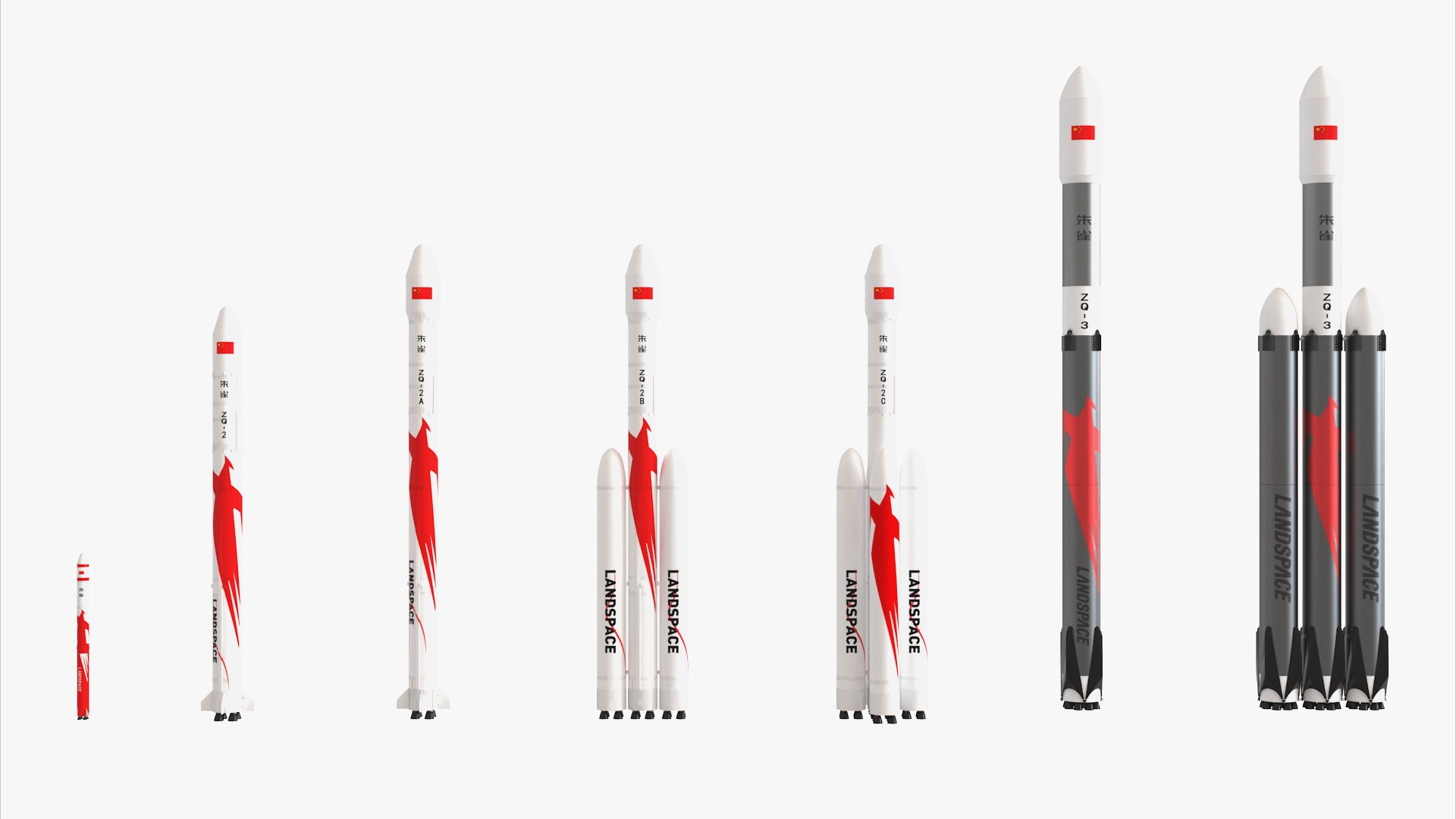 3D Landspace ZQ-1 ZQ-2 ZQ-3 Zhuque Rocket - TurboSquid 2183257