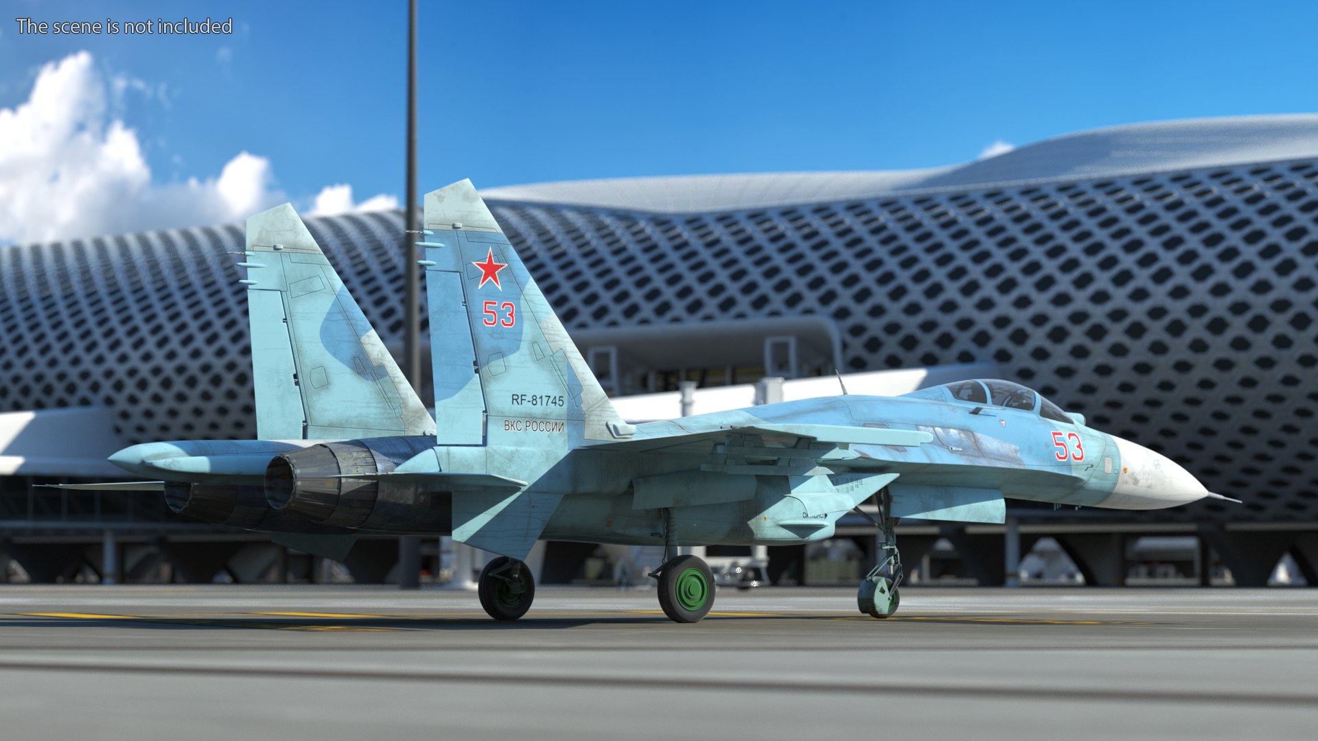 Russian Jet Fighter Sukhoi Su-27 Flanker Old model - TurboSquid 1978348