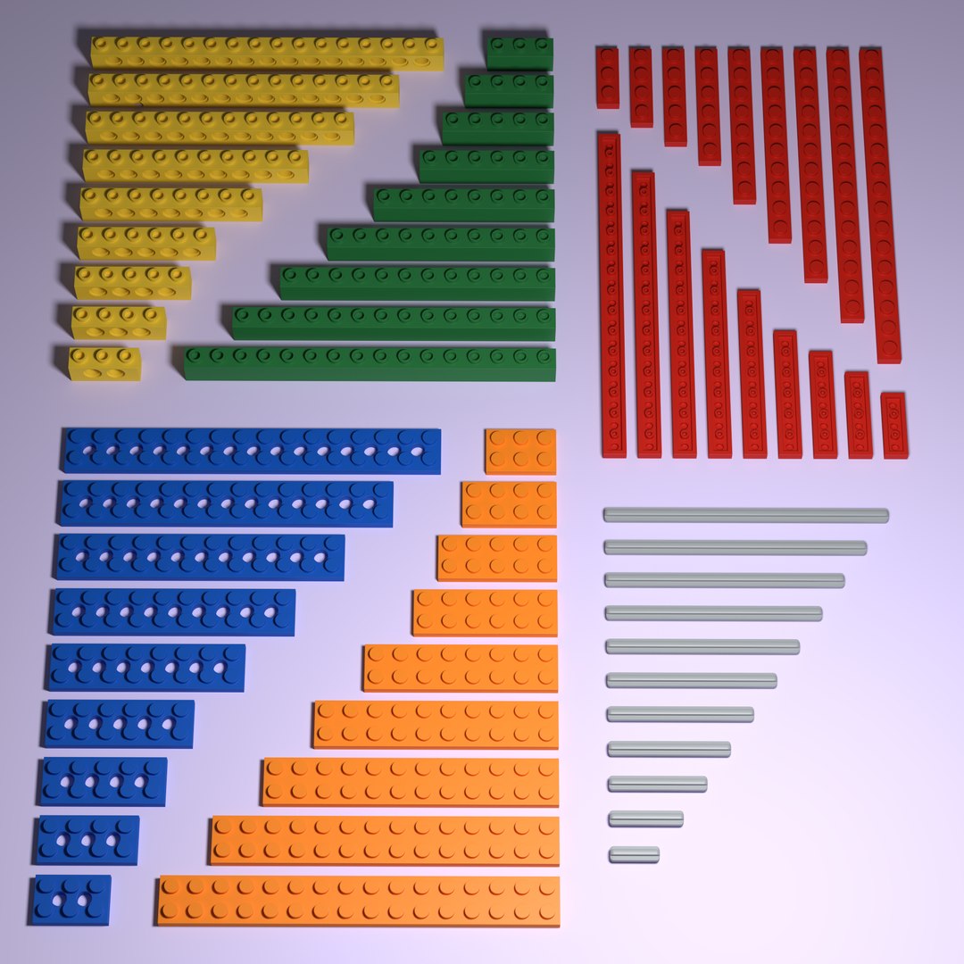 3d Model Of Lego Technic Bricks