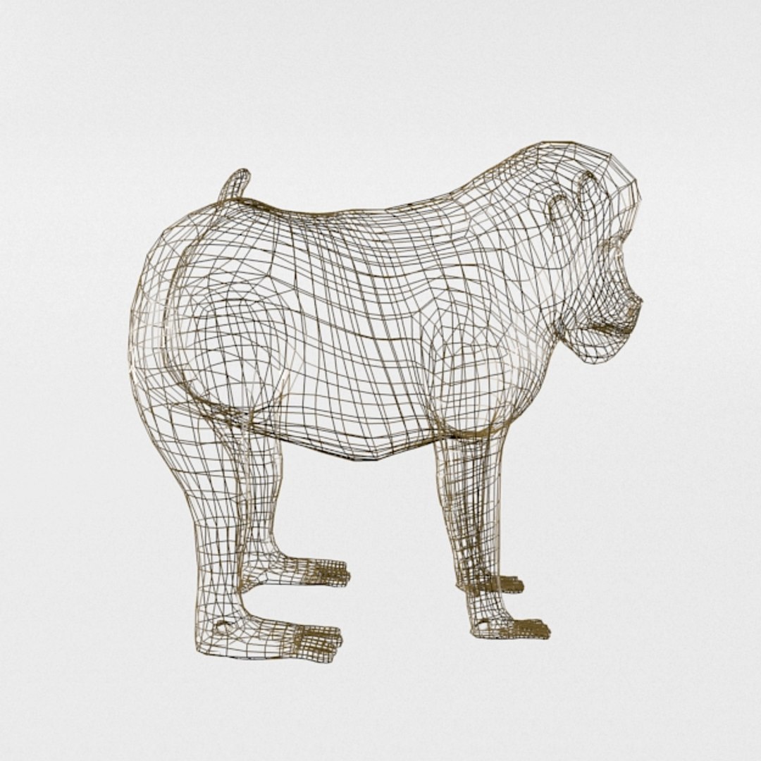 3D Mandrill Model - TurboSquid 1400199