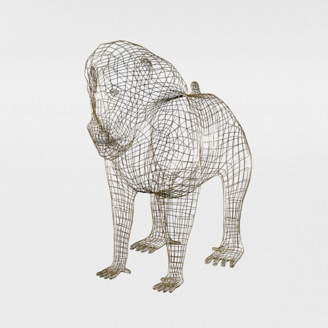 3D Mandrill Model - TurboSquid 1400199