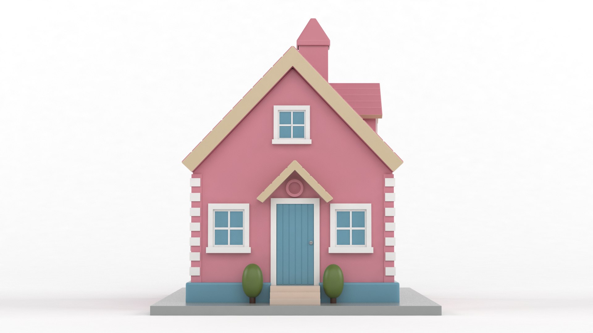 3D Cartoon House Model - TurboSquid 2337261