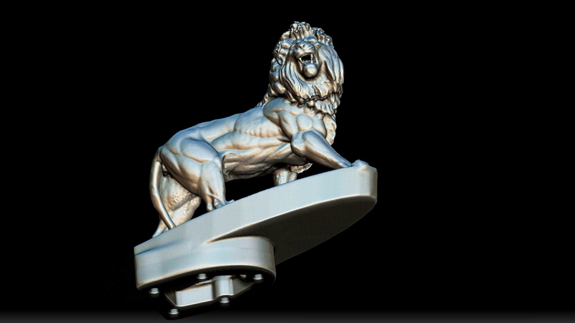 Lion Figurine On Car Hood 3D Model - TurboSquid 1945745