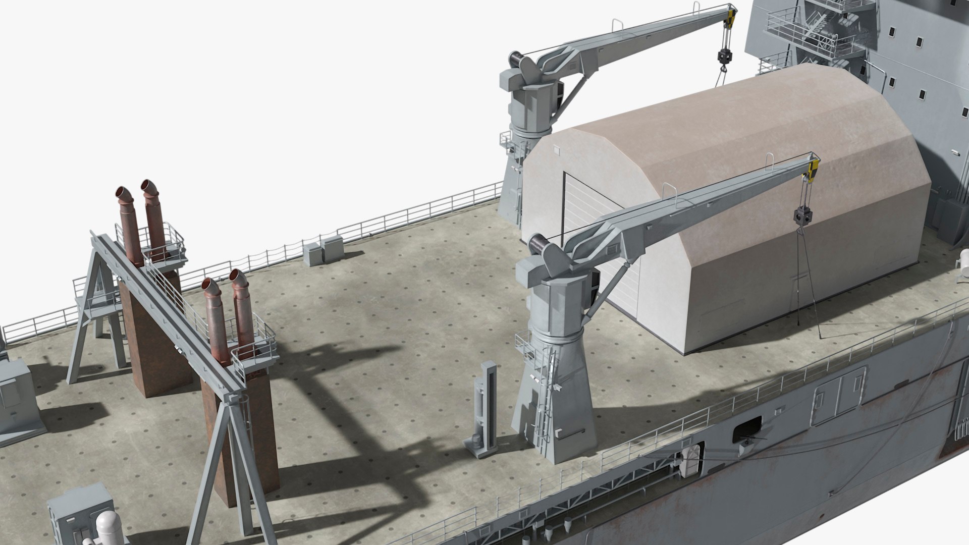 3D RFA Cardigan Bay Landing Ship With AW 101 Merlin Helicopter ...