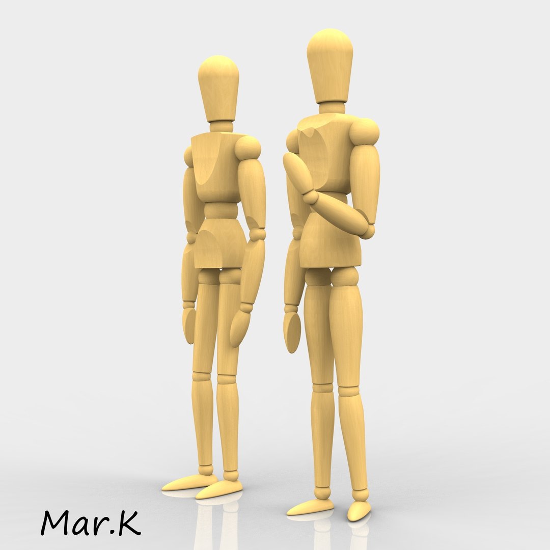 3ds Max Wooden Puppet