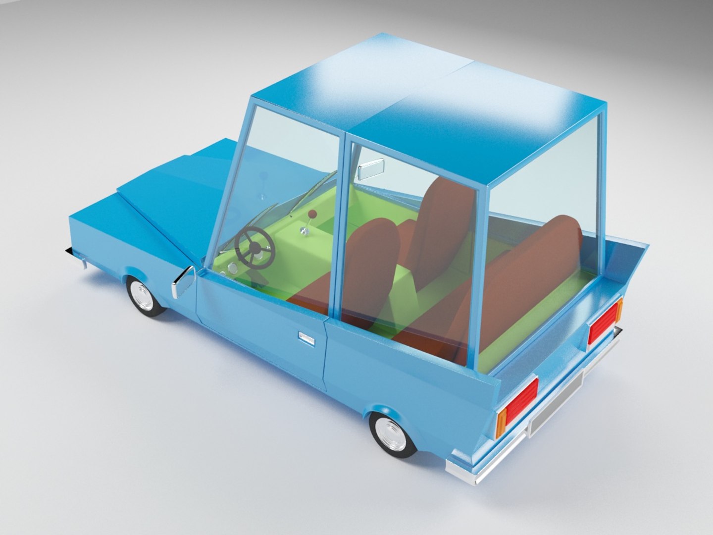3D Cartoon Car Model - TurboSquid 1441232