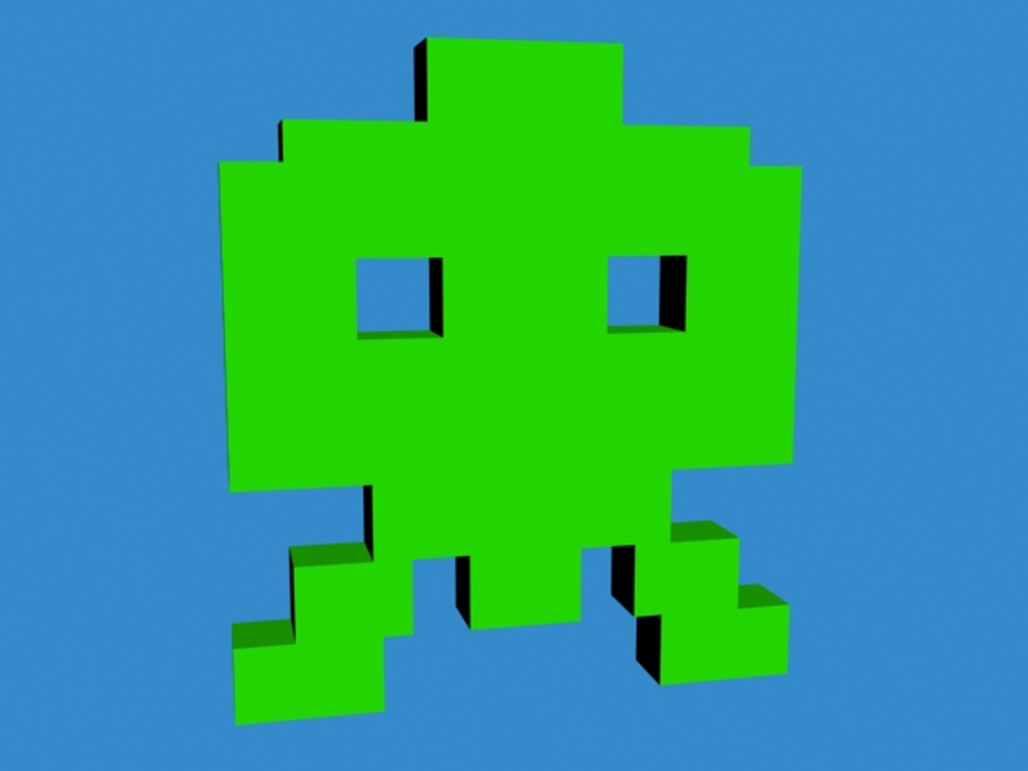 3d Model Space Invaders Alien
