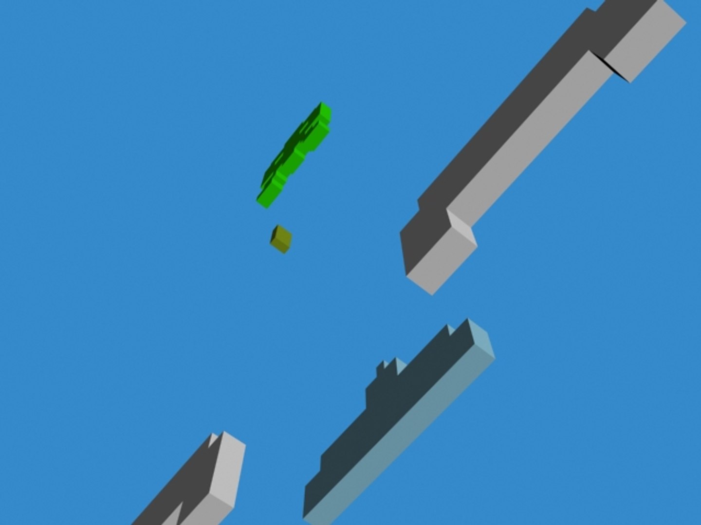 3d Model Space Invaders Alien