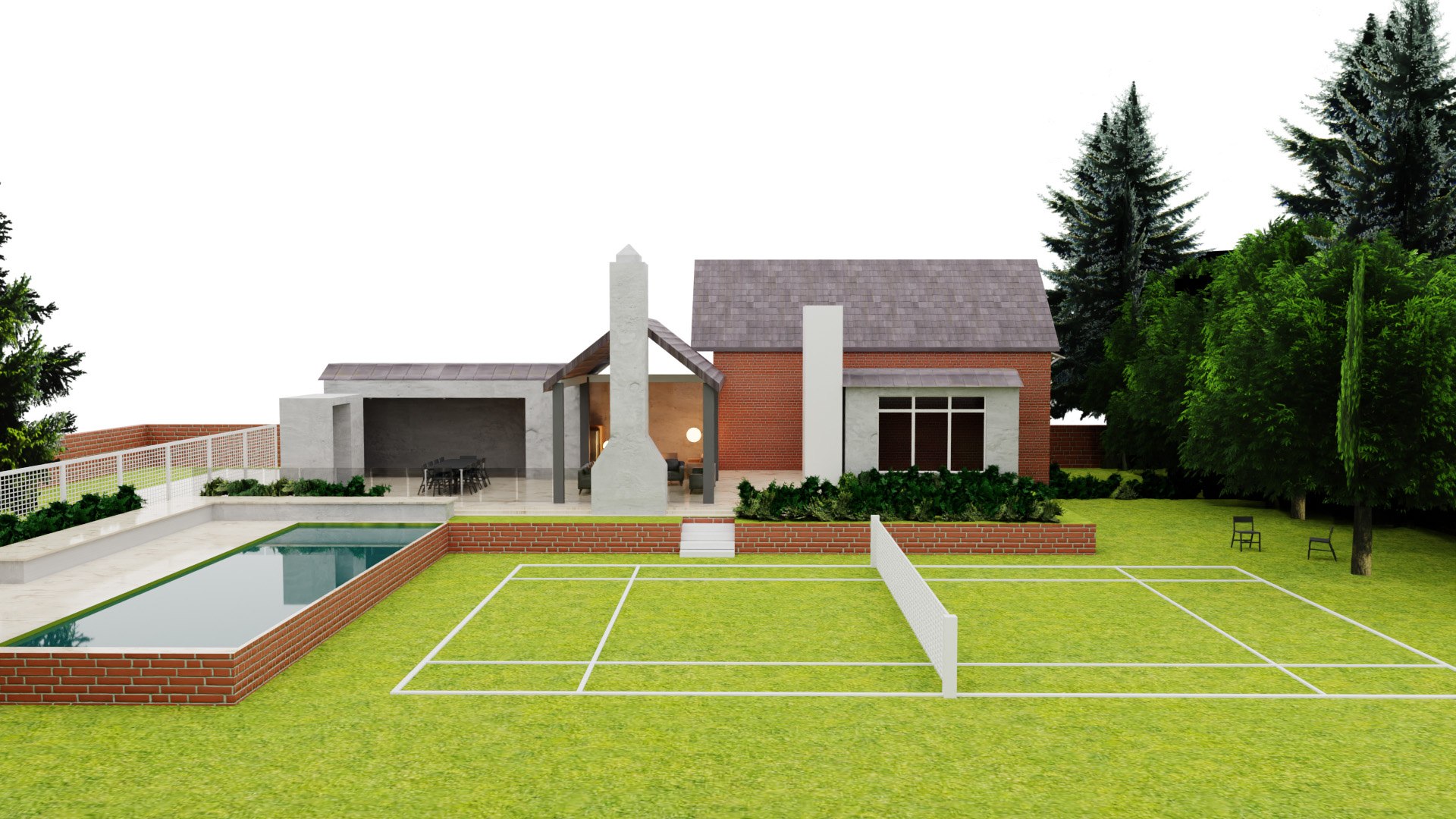 3D Low-Poly Architectural House Scene Model - TurboSquid 2281357