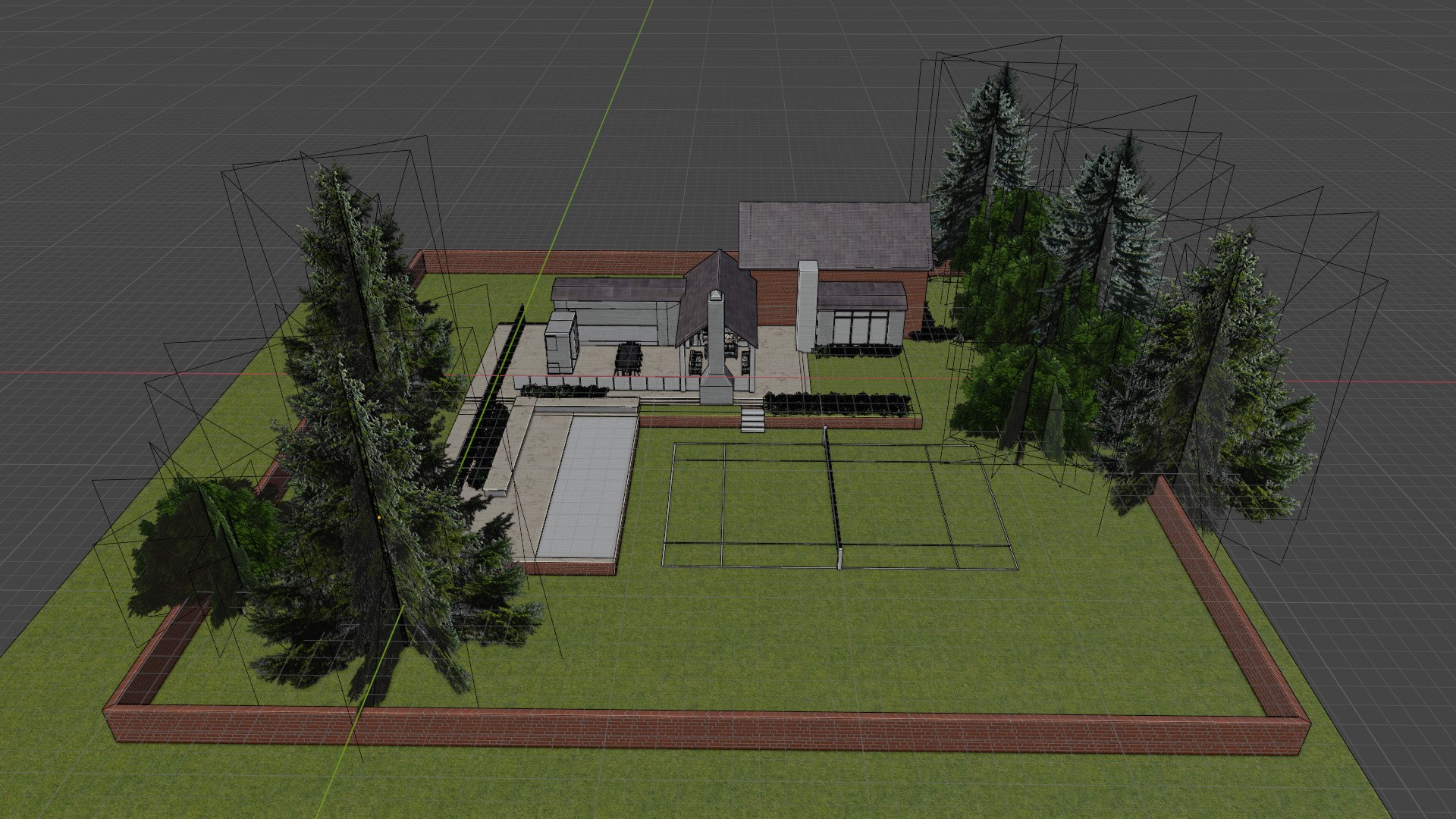 3D Low-Poly Architectural House Scene Model - TurboSquid 2281357