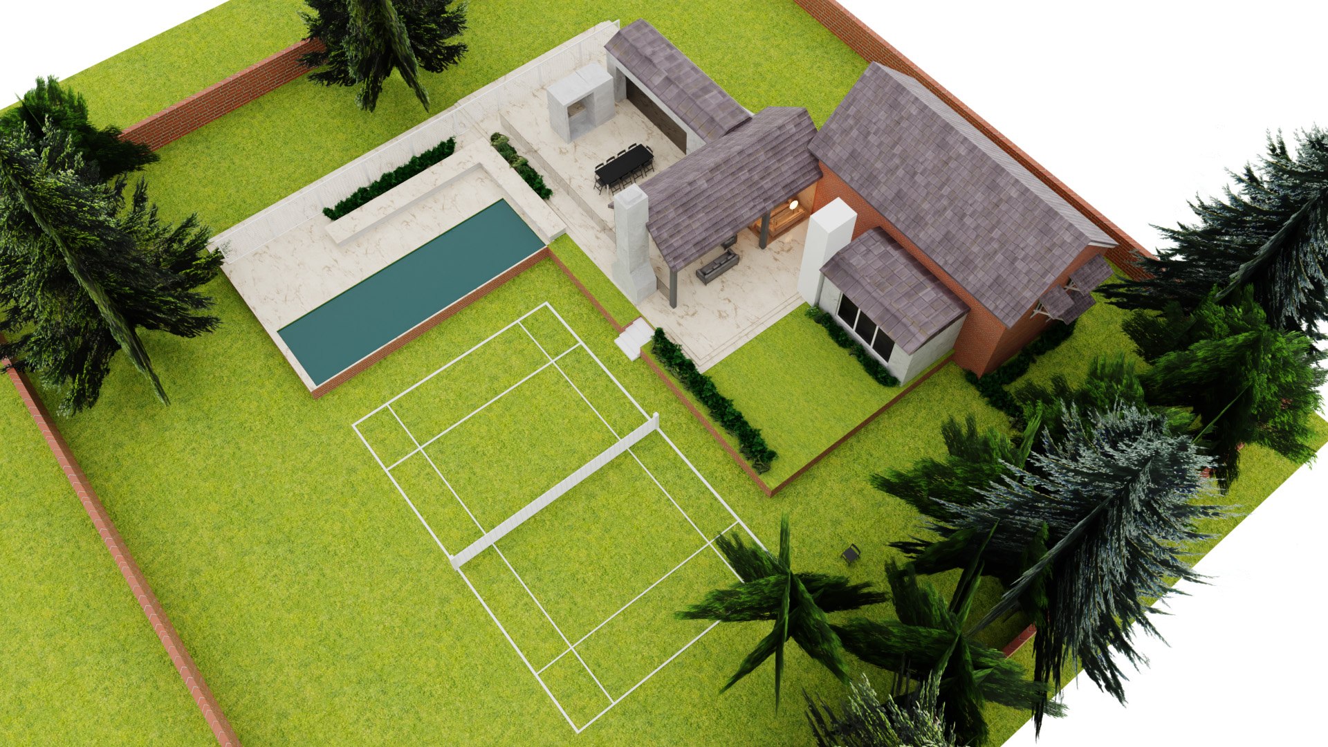 3D Low-Poly Architectural House Scene Model - TurboSquid 2281357