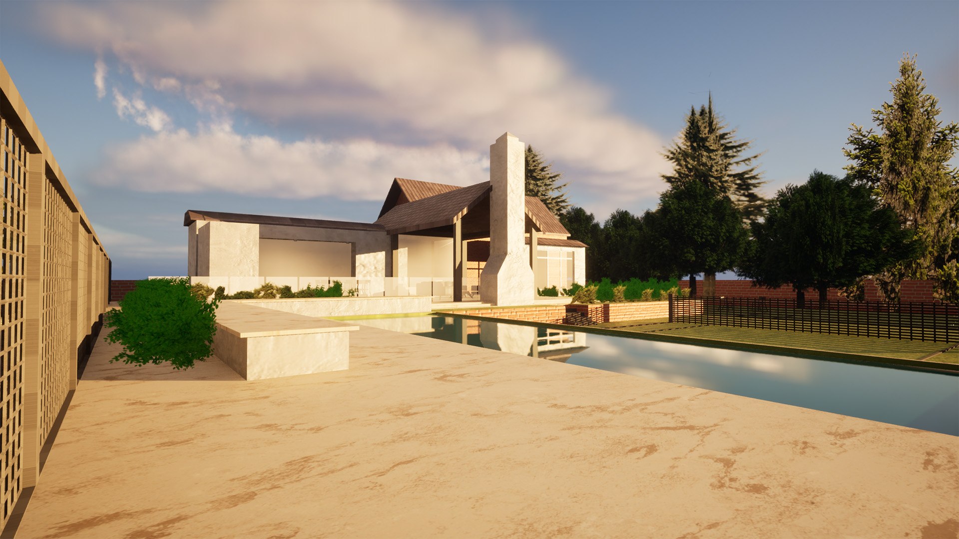 3D Low-Poly Architectural House Scene Model - TurboSquid 2281357
