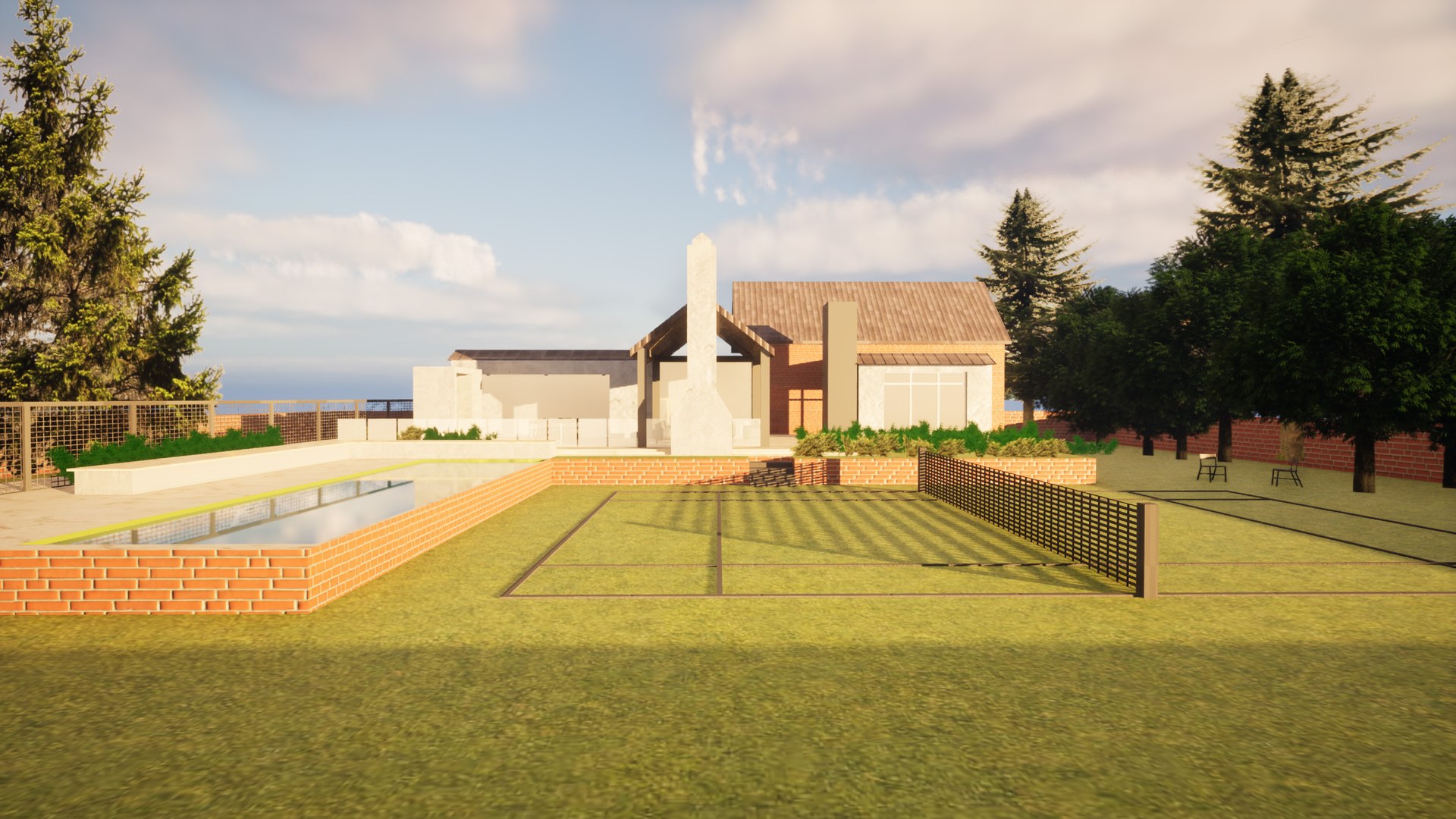 3D Low-Poly Architectural House Scene Model - TurboSquid 2281357