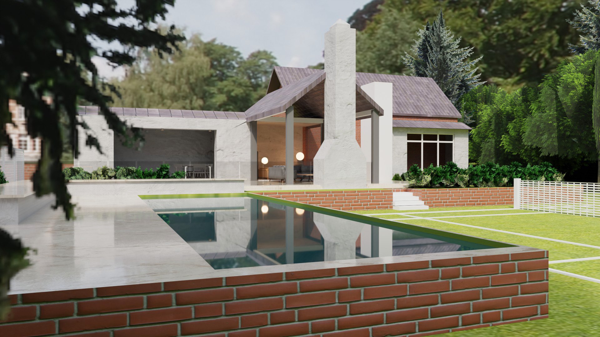 3D Low-Poly Architectural House Scene Model - TurboSquid 2281357