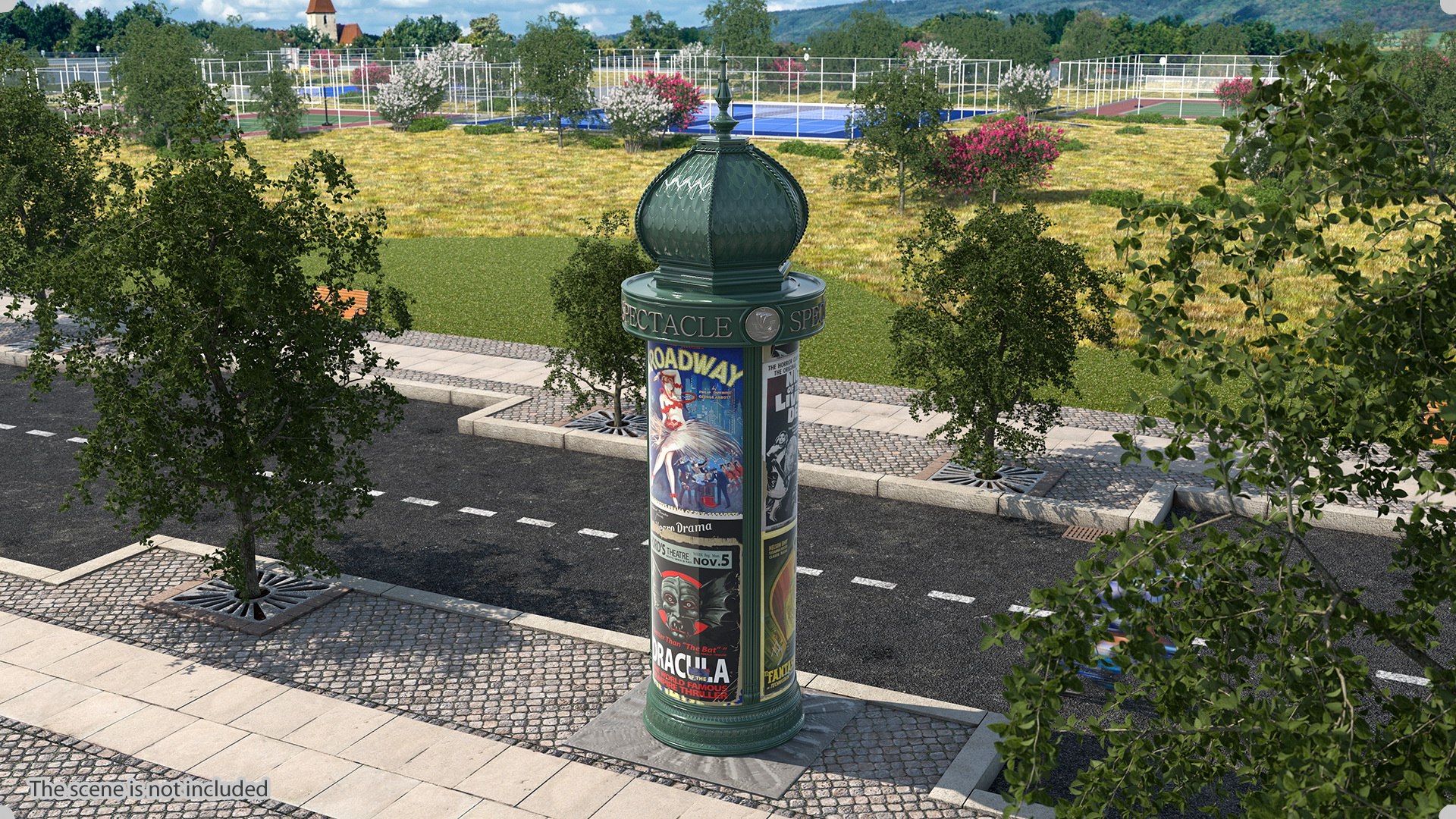 3D Vintage Advertising Column Model - TurboSquid 1480020