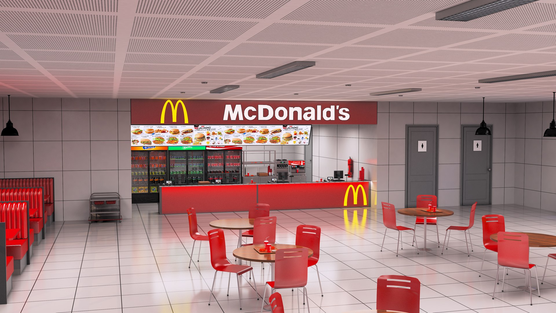 McDonalds Restaurant - High Detail 3D Model - TurboSquid 1905425