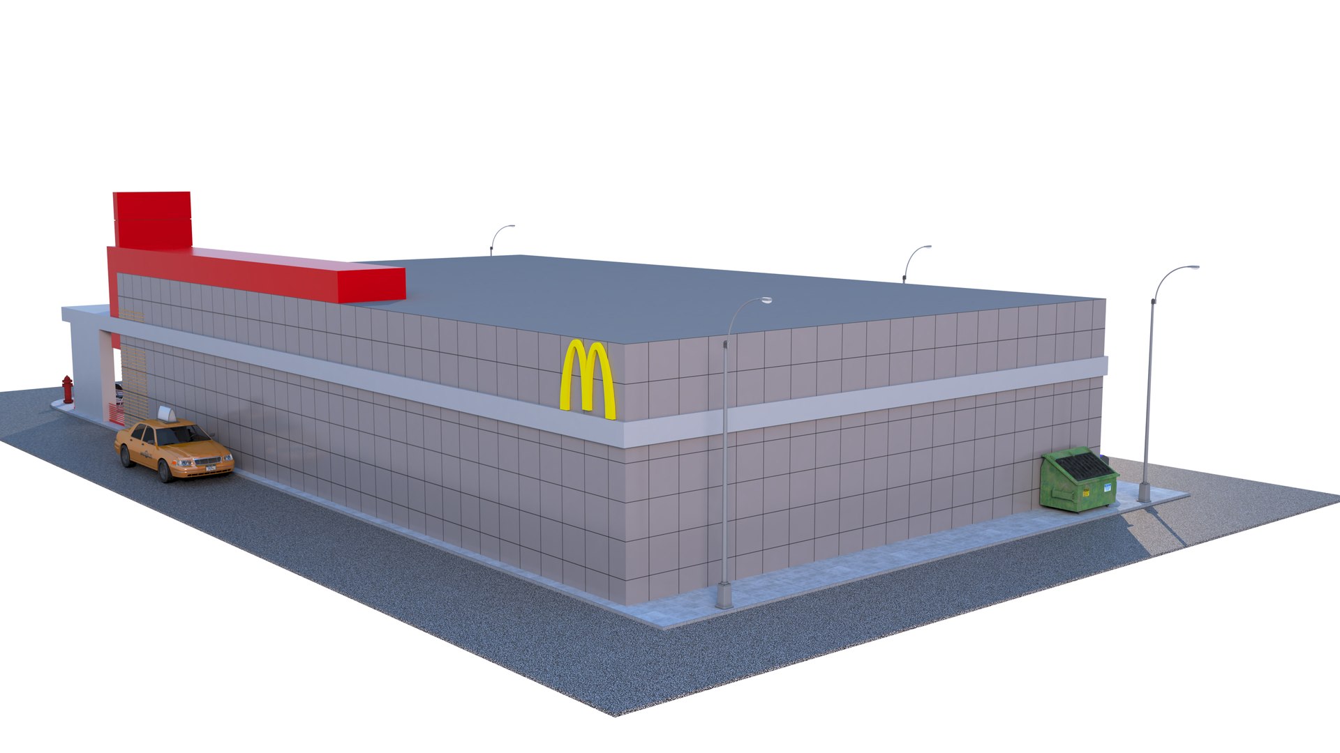 McDonalds Restaurant - High Detail 3D Model - TurboSquid 1905425
