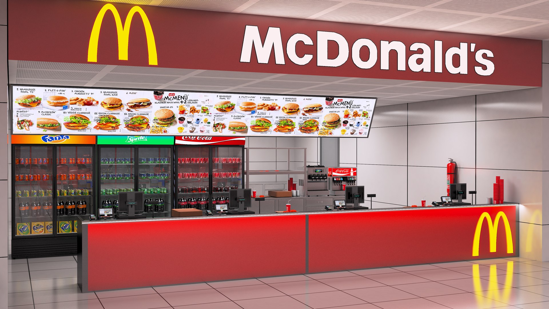 McDonalds Restaurant - High Detail 3D Model - TurboSquid 1905425