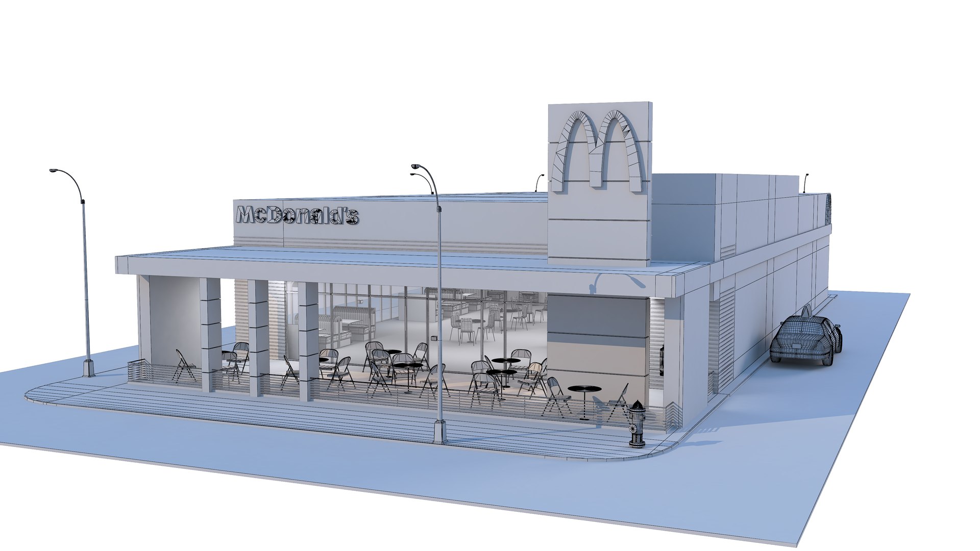 McDonalds Restaurant - High detail 3D model - TurboSquid 1905425