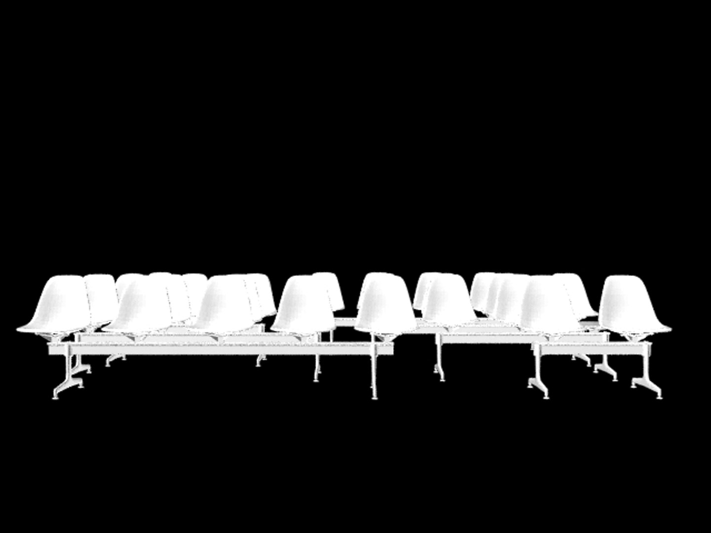Eames Plastic Chair Beam 3D Model - TurboSquid 1364952