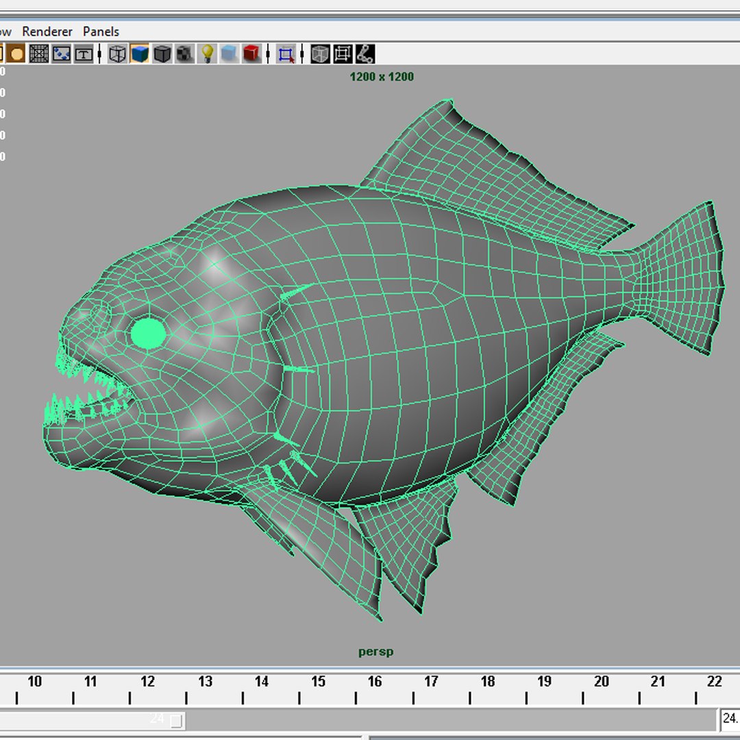 3d Model Piranha Fish