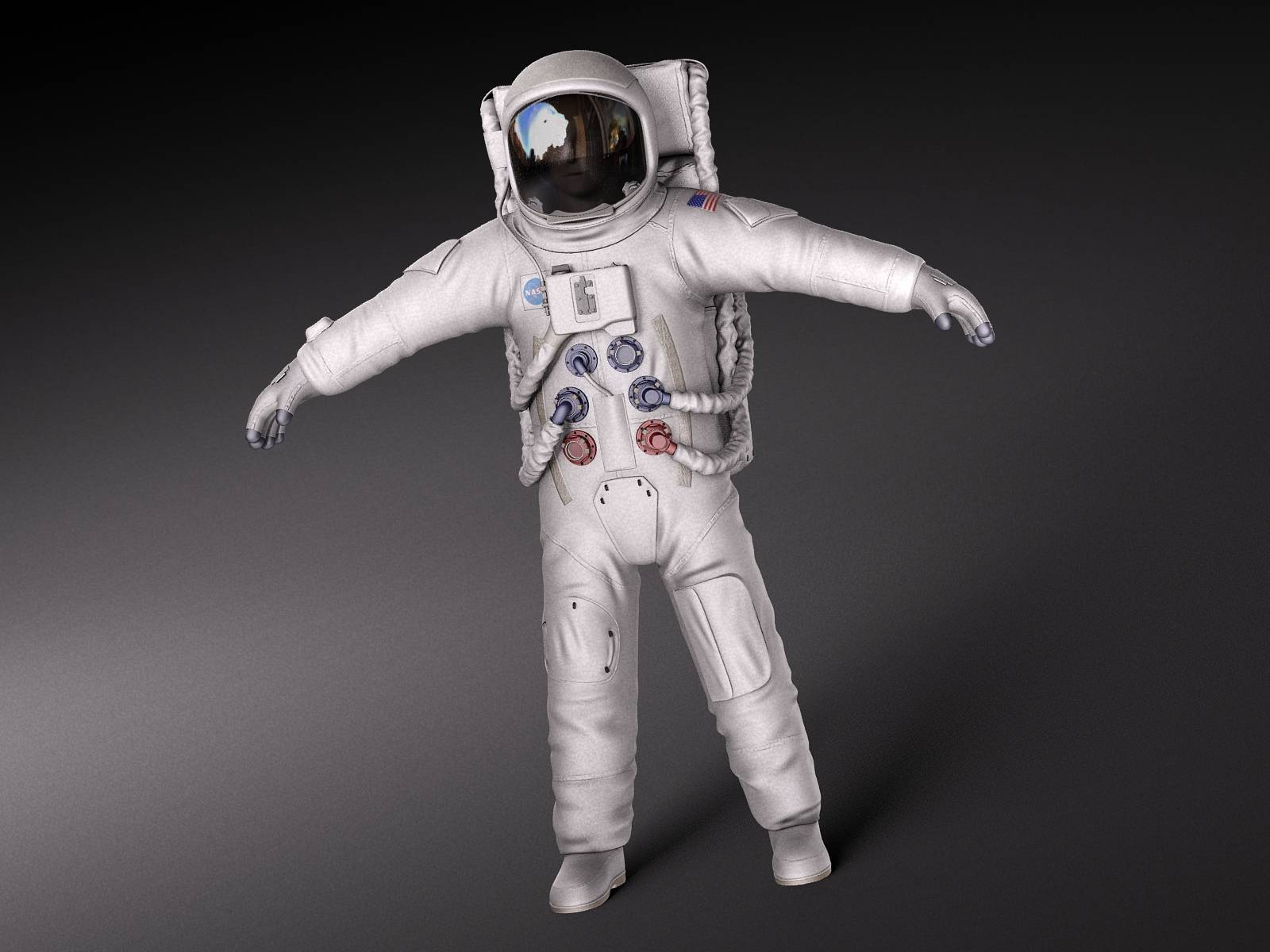 modelo 3d Astronauta de la NASA aparejado para Maya VRAY - TurboSquid 952313