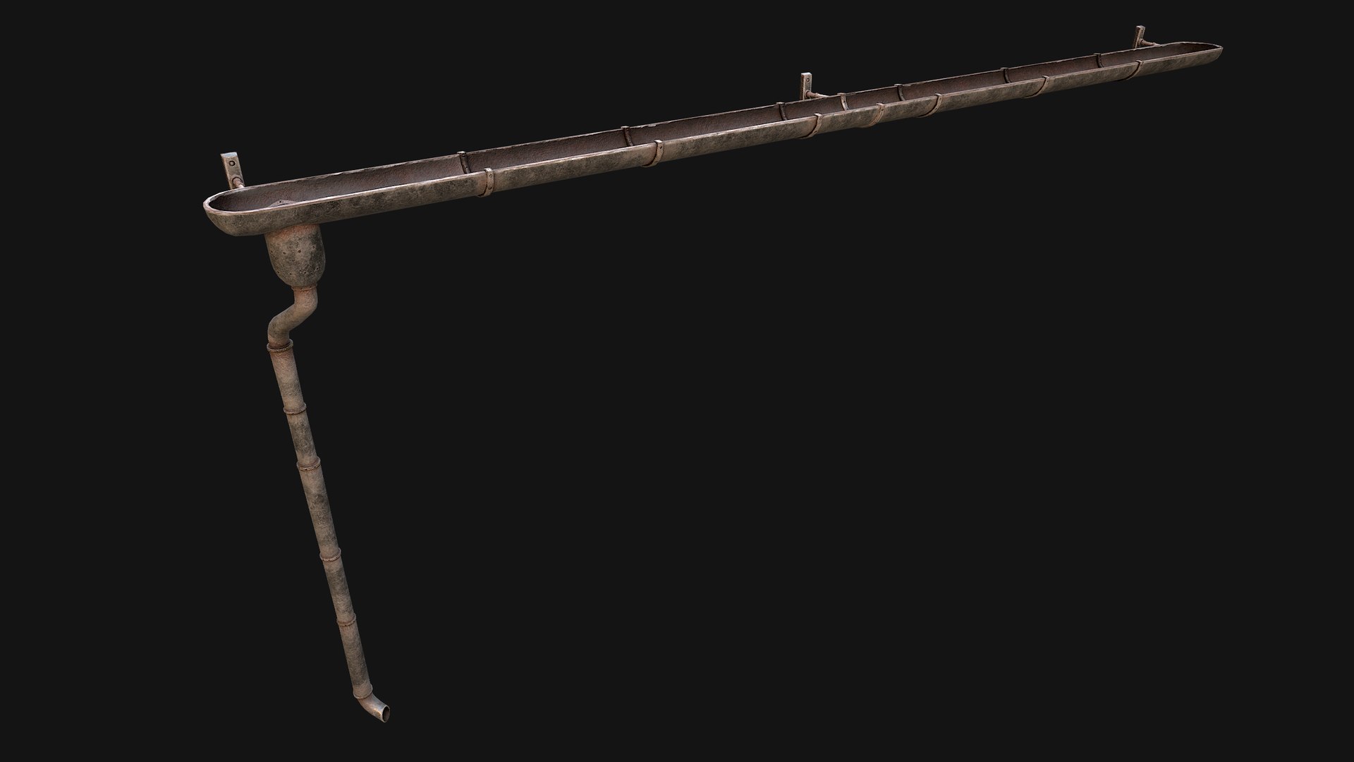 3D Gutter System Medieval Roof - TurboSquid 2151874